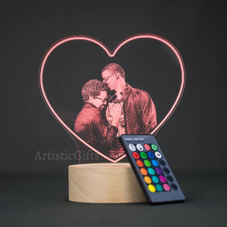 Light Up Heart Photo Lamp – Artistic Gifts